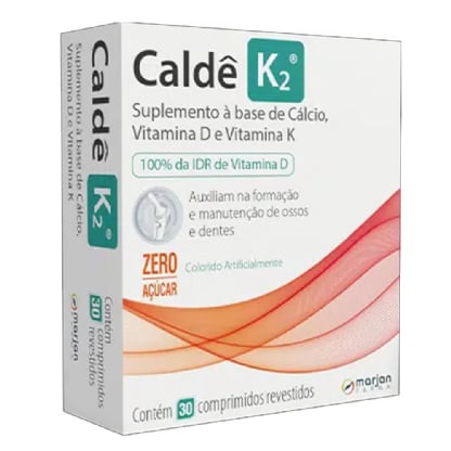 CALDE K2 - CALCIO + VIT.D3 + VIT.K2 SUPLEMENTO ZERO ACUCAR C/30 ...