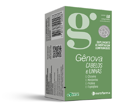 GENOVA SUPLEMENTO PARA CABELOS E UNHAS C/60 COMPRIMIDOS - EUROFARMA