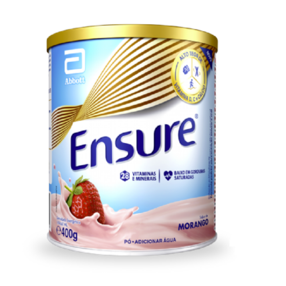 Ensure Chocolate é um composto alimentar a base de proteínas e 28 nutr