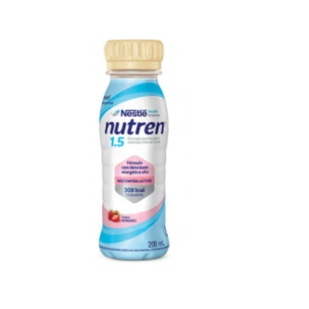Nutren 1.5 Morango Tetra Slim Fórmula padrão enteral e oral hipercalór
